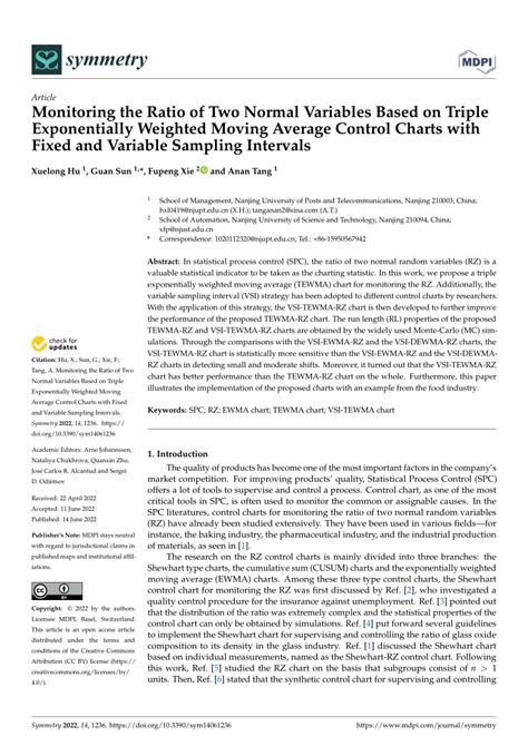 pdf monitoring the ratio of two normal variables based on triple exponentially weighted moving