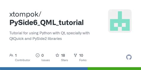 github xtompok pyside6 qml tutorial tutorial for using python with qt specially with qtquick