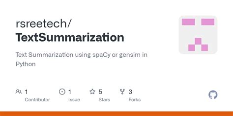 github rsreetech textsummarization text summarization using spacy or gensim in python