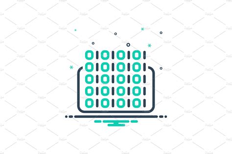 binary coding icon icons ~ creative market