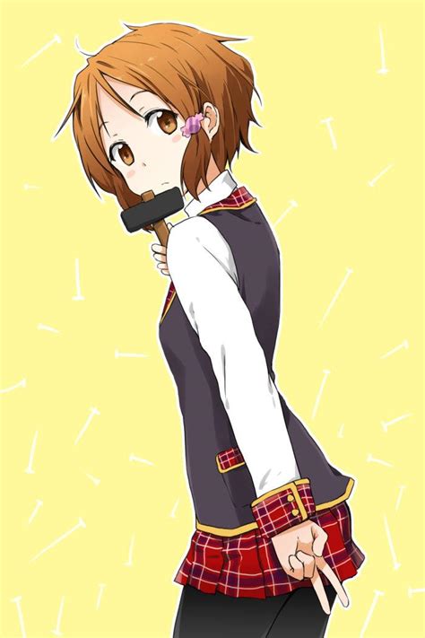 Safebooru 1girl Blush Stickers Breasts Brown Eyes Brown Hair Candy Wrapper Closed Mouth Hair