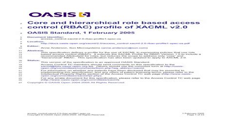 pdf core and hierarchical role based access control rbac · this specification defines a