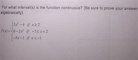 solved for what interval s is the function continuous be