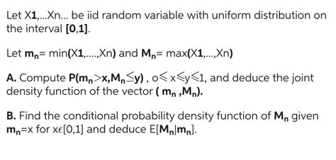 let x1 xn be iid random variable with uniform