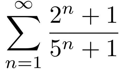 limit comparison test for infinite series sum 2 n 1 5 n 1 youtube