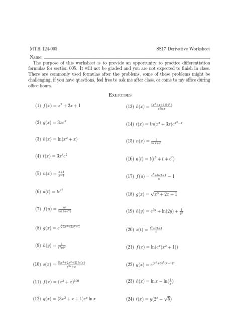 ss17 124 derivative ws pdf functions and mappings mathematical objects