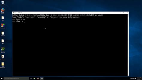 how to clear command prompt cmd screen in python youtube