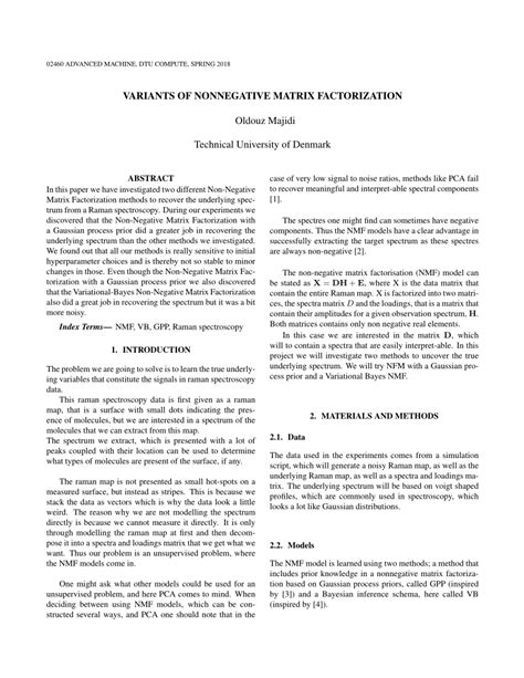 pdf variants of nonnegative matrix factorization