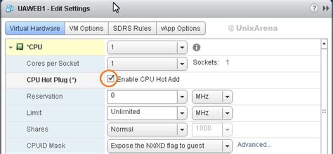 Dynamically Adding Memory CPU To VM On VMware UnixArena