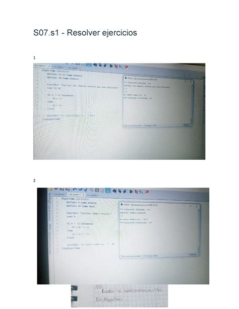S07 S1 Resolver Ejercicios Principios De Algoritmos S07