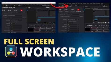 How To Enable Full Screen Workspace DaVinci Resolve YouTube