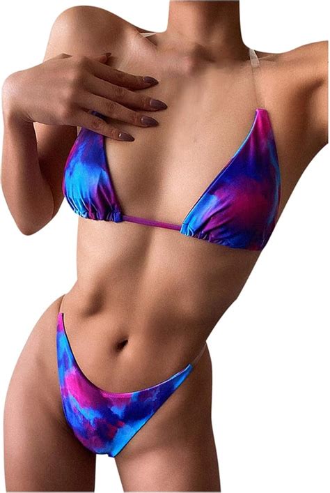 Foreverh Badeanzüge Frauen Verband Bikini Set Push Up Beachwear Damen Mini Bh Tanga String