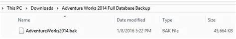 Install Your Own Copy Of The Sql Server Adventureworks Database