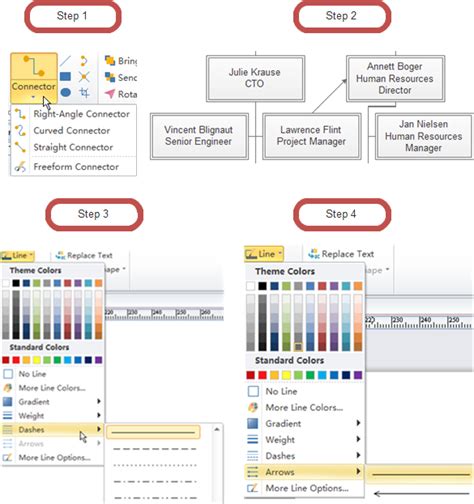 How To Add A Dotted Line In Powerpoint Org Chart Dot To Dot Name