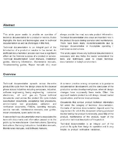19 technical documentation templates in pdf ms word