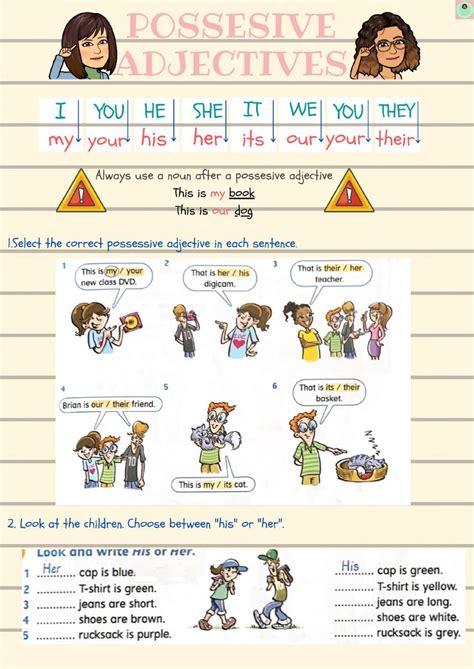 Possessive adjectives interactive exercise for 4ºEP You can do the