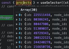 Reactjs Redux UseSelector Hook Returns Array From State That Is Set