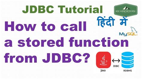 Calling Db Custom Function Using CallableStatement In JDBC How To Call