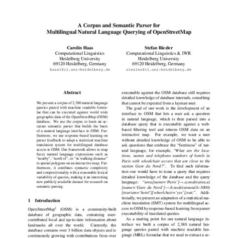 a corpus and semantic parser for multilingual natural language querying of openstreetmap acl