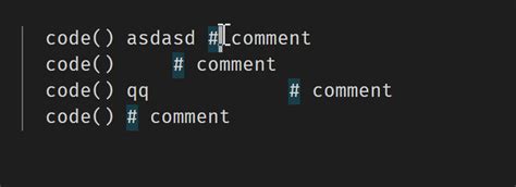 create a column comment in python source file stack overflow
