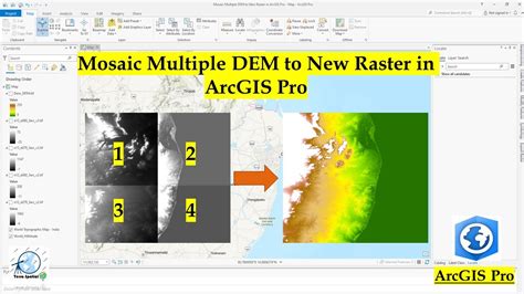 Mosaic Multiple DEM To New Raster In ArcGIS Pro Merge Raster Data