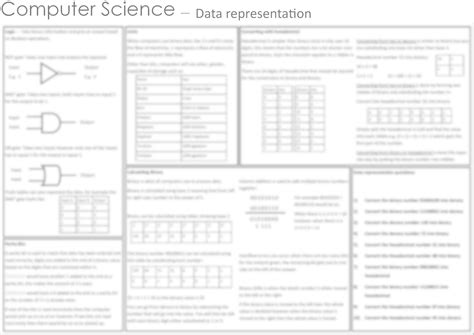 computer science data representation teaching resources