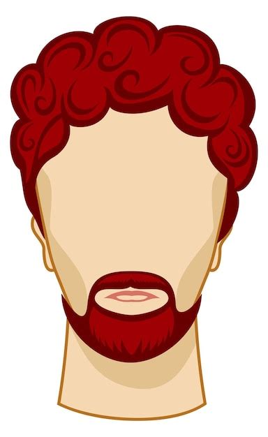 Premium Vector Curly Hair Man Hairstyle Faceless Male Head