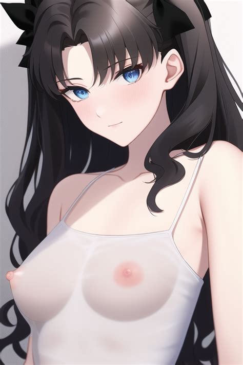 Rule 34 Ai Generated Black Hair Blue Eyes Camisole Fatestay Night Fate Series Looking At