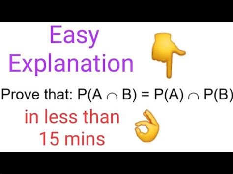 Prove That P A Intersection B P A Intersection P B NCERT Class