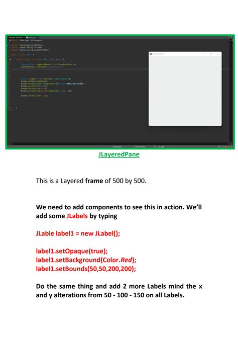 SOLUTION JLayeredPane Explained Java Studypool