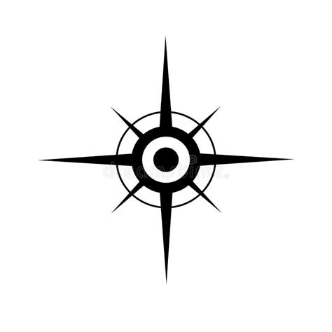 Compass Icon Vector Sign And Symbol Isolated On White Background Compass Logo Concept Stock