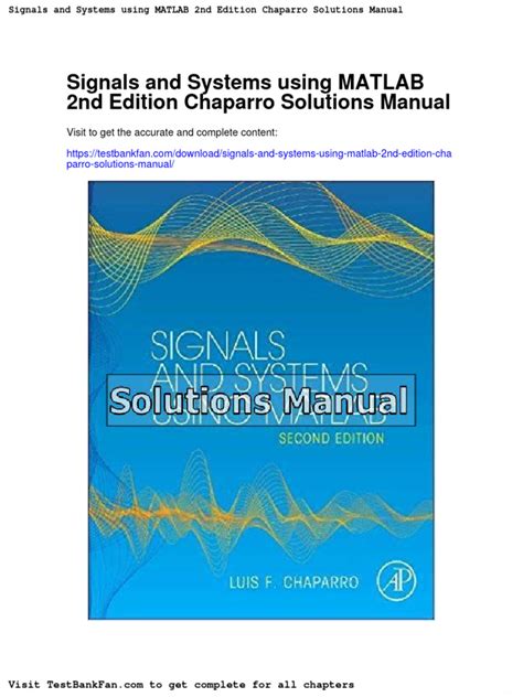 full download signals and systems using matlab 2nd edition chaparro solutions manual pdf