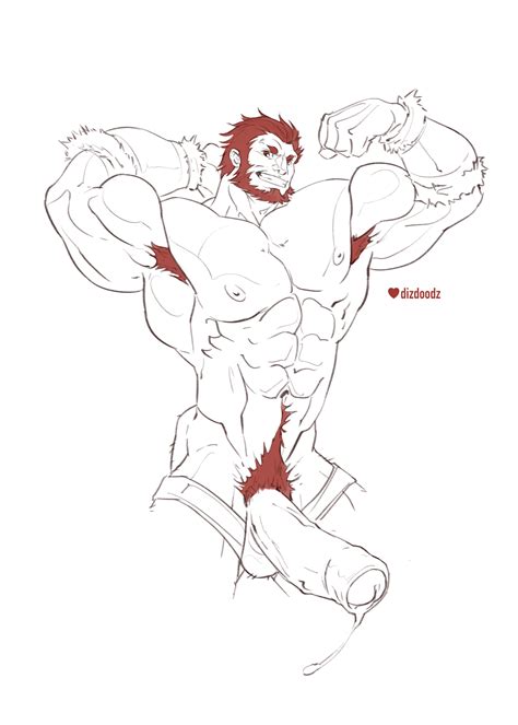 Rule 34 Armpit Hair Arms Up Balls Bara Beard Big Penis Boner Dizdoodz Erection Facial Hair