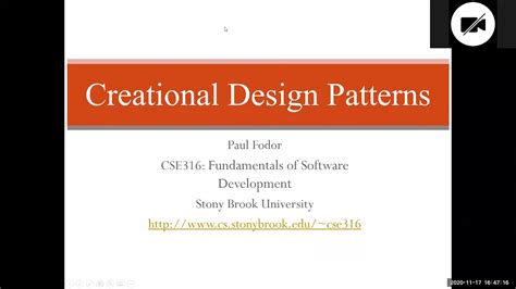 cse 316 fundamentals of software development creational design patterns youtube