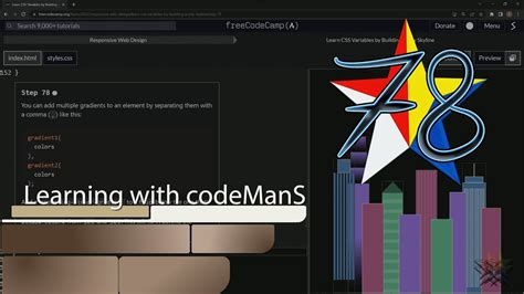 learn css freecodecamp learn css variables by building a city skyline step 78 youtube