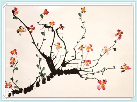 梅花水粉画图片大全 梅花风景画水粉画图片 水粉画图片大全绘画 大山谷图库