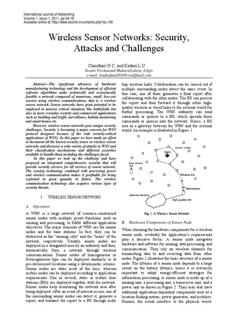 wireless sensor networks security attacks and challenges pdf wireless sensor network