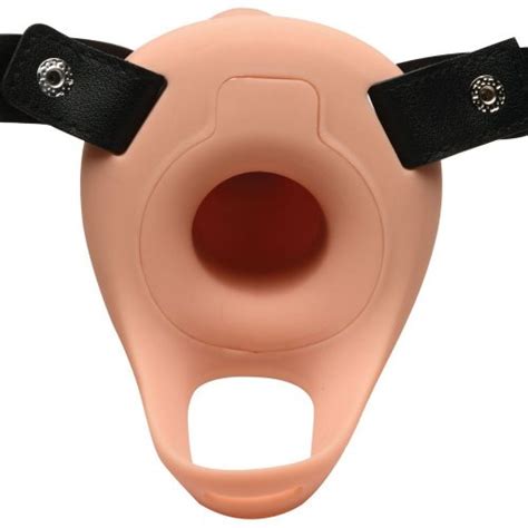 Size Matters 2 Smooth Vibrating Hollow Silicone Penis Sheath With Remote Control Vanilla