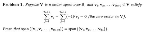 solved problem 1 suppose v is a vector space over r and