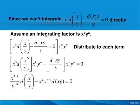 integrating factors found by inspection