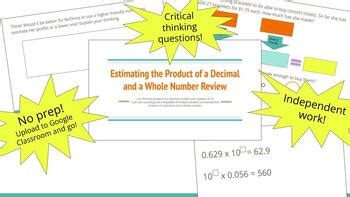 Estimating Products Of Decimals Whole Numbers 2 Lessons And Review