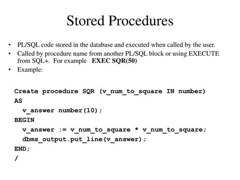 ppt pl sql powerpoint presentation free download id 704613