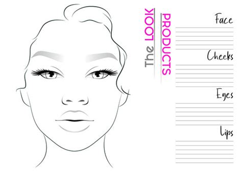 Makeup Face Chart Face Chart Practice Sheets Printable Make Up