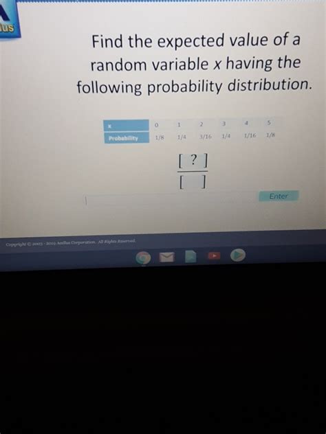 solved lus find the expected value of a random variable x