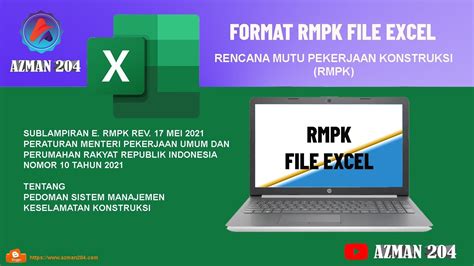 FORMAT RMPK FILE EXCEL YouTube
