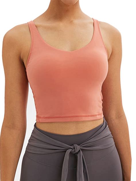 Women Longline Sports Top Yoga Bra Tanks Crop Top Fitness Workout Running Shirts Sports Bras