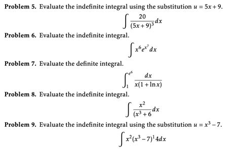 solved problem 5 evaluate the indefinite integral using the