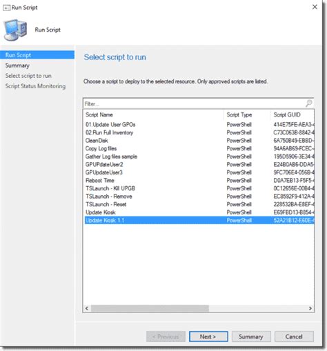 update windows 10 multi app kiosk using run script in microsoft endpoint configuration manager