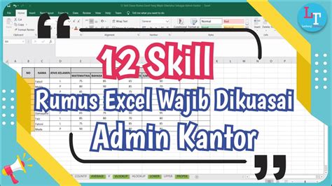 Dasar Rumus Excel Untuk Admin Kantor Yang Wajib Dikuasai YouTube