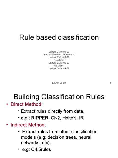 rule based classification pdf statistical classification applied mathematics